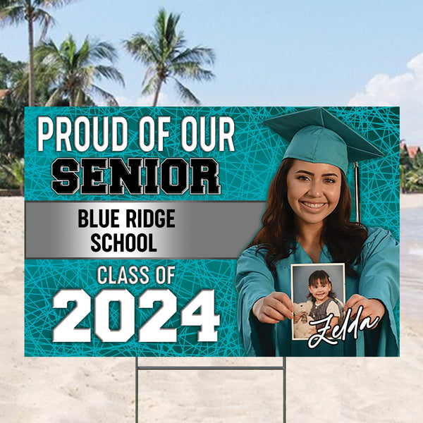 Proud Of Senior Personalized Congrats Grad Graduation Lawn Sign With S ...