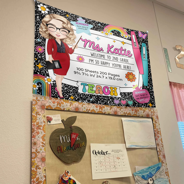 Personalized Composition Notebook Welcome Classroom Banner - Back To S ...